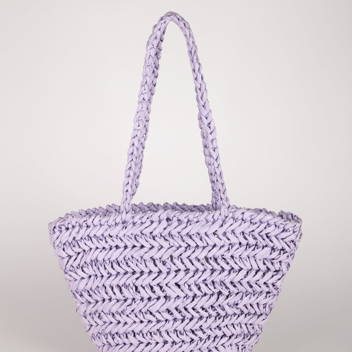Lilac straw mini tote bag | Glassworks London